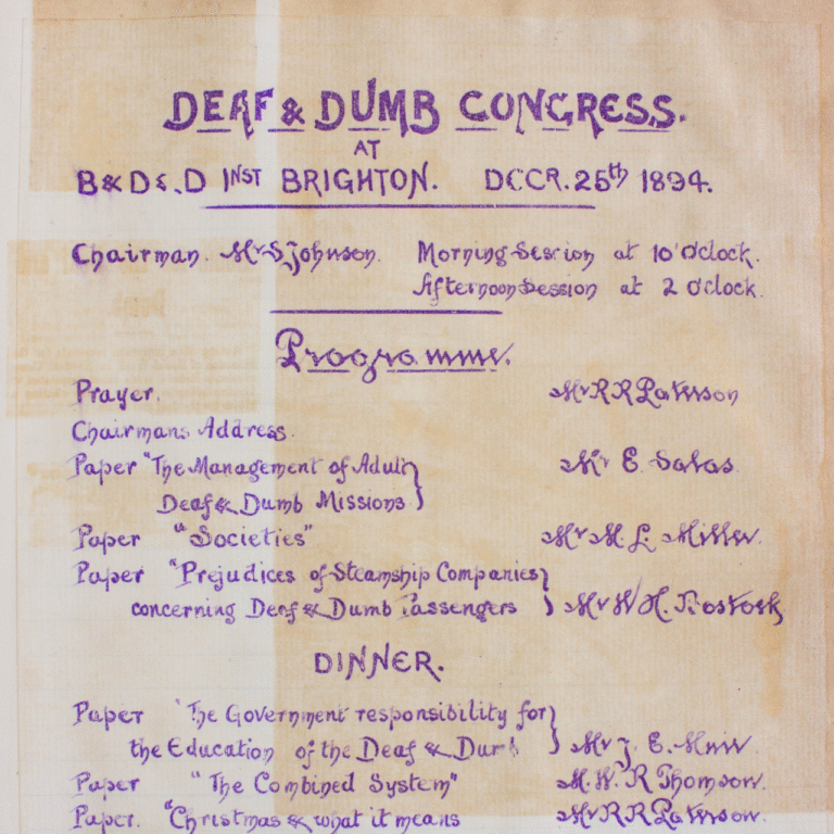 Deaf and Dumb Congress - Deaf History Collections